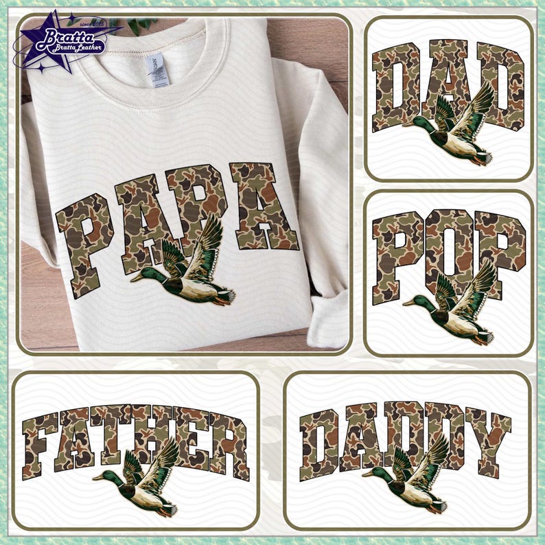Preppy Camo Daddy Checkered PNG Bundle, Father's Day Png, Camo Flying ...
