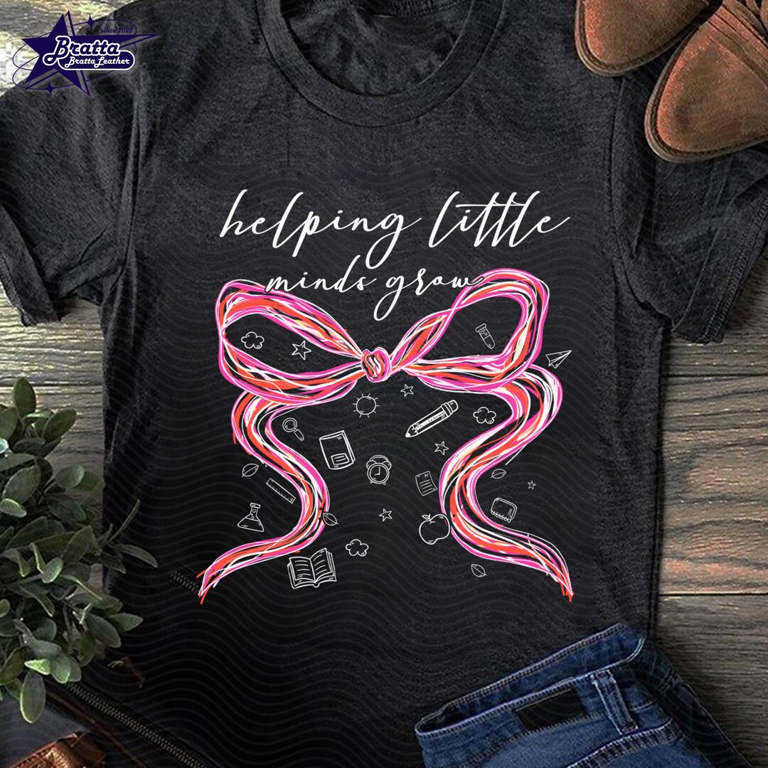 Preppy Helping Little Minds Grow Png, Coquette Teacher Png, Coquette ...