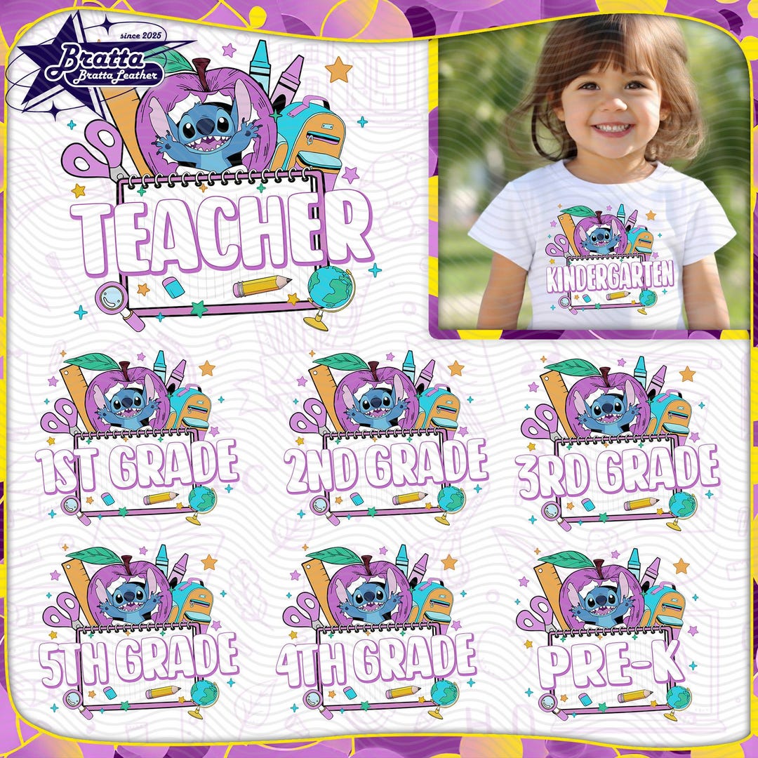 Cartoon School Grade Png Bundle, Back to School 1st/2nd/3rd Grade Png ...