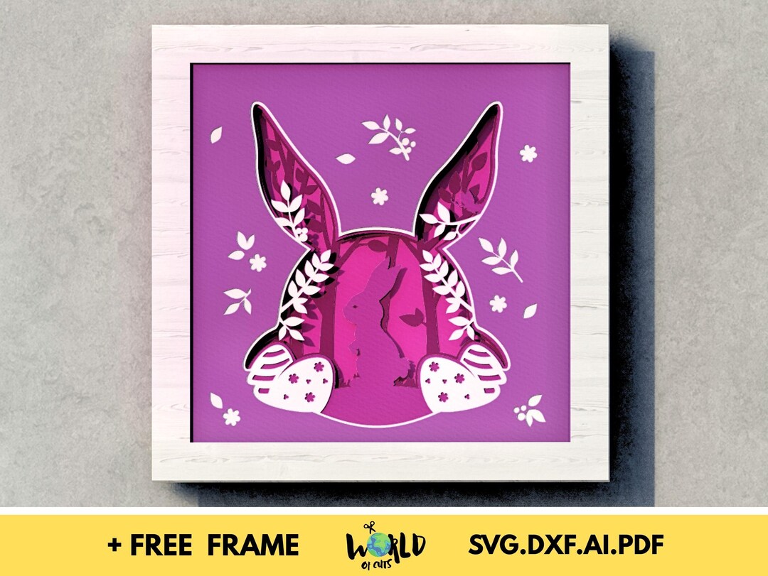 Cute Easter 3D Shadow Box Svg, Happy Easter SVG Paper Cut, Easter ...