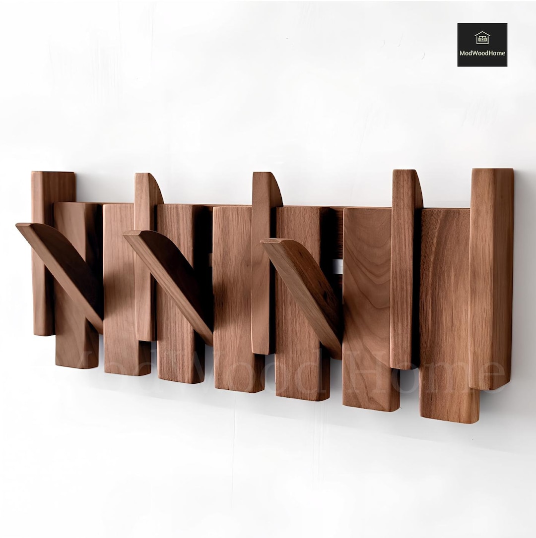 Solid Wood Coat Hanger, Wooden Piano Hanger, Piano Key Coat Rack ...