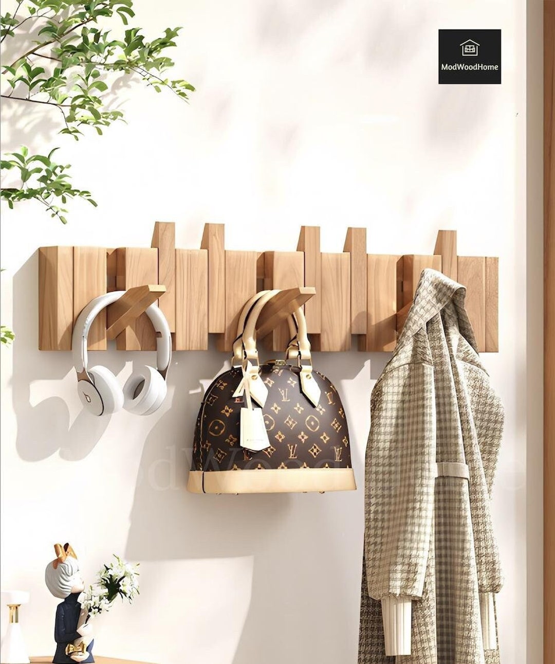 Wood Piano Coat Rack, Piano Key Coat Hanger, Wall Mounted Coat Hanger ...