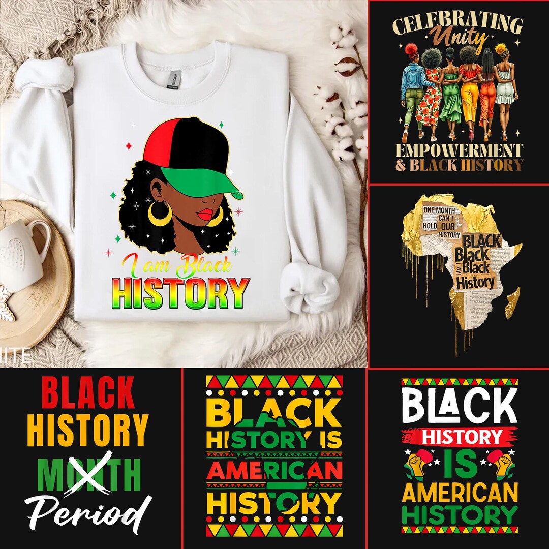 6 Black History Month Png Bundle, Juneteenth Png Bundle, Black People ...