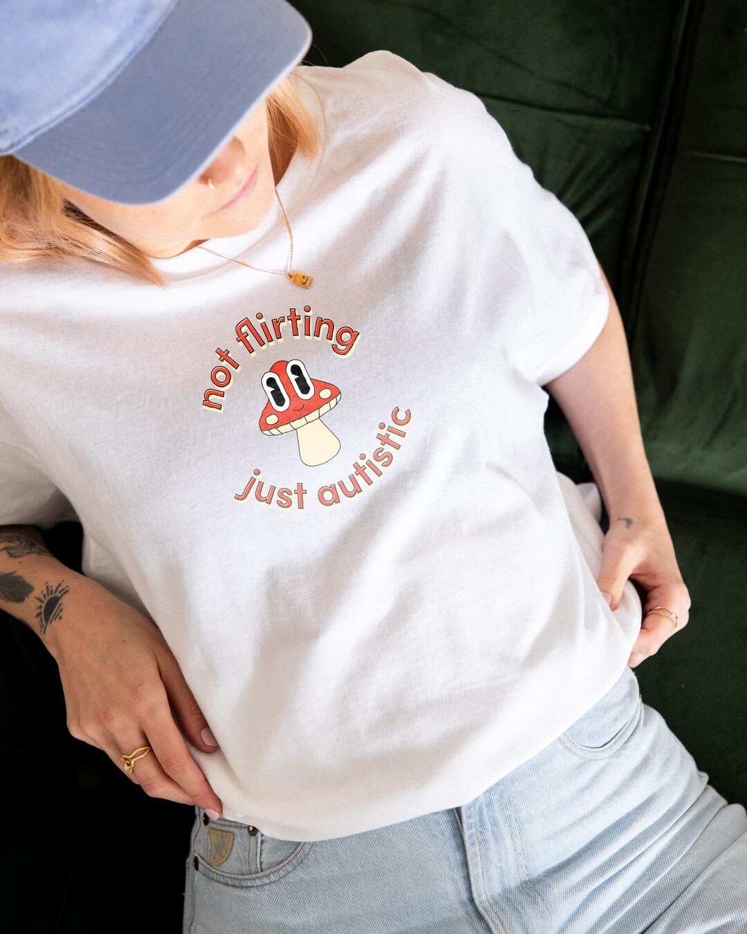 Not Flirting Just Autistic T-shirt, Neurodivergent Autism Awareness Tee ...