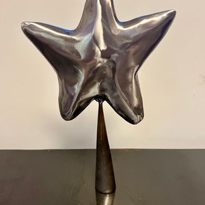 Christmas Star Tree Topper, Rustic Steel Holiday Decor, Outdoor Winter ...