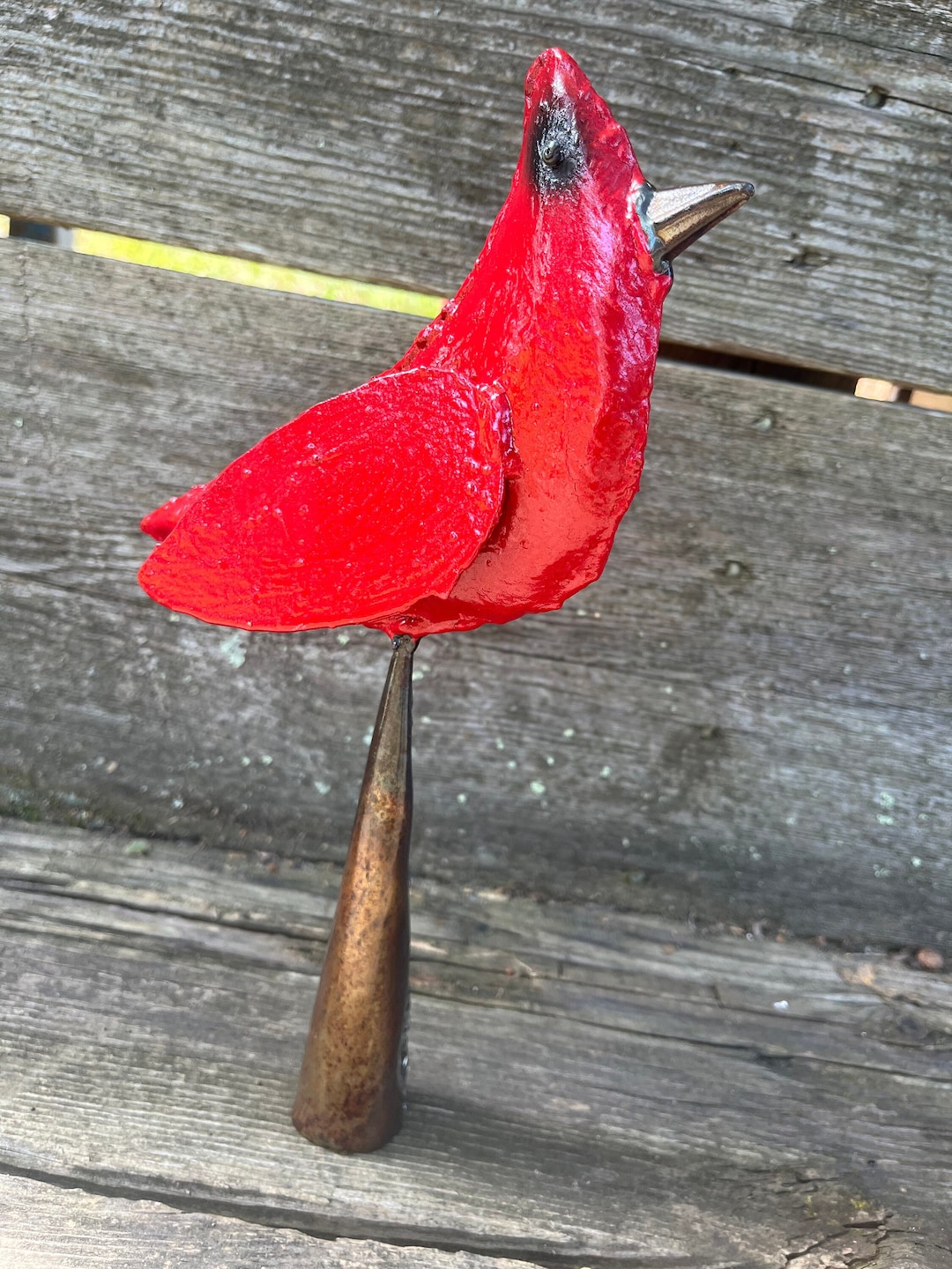 Tree Topper Cardinal Metal Christmas Decor Holiday Tree - Etsy