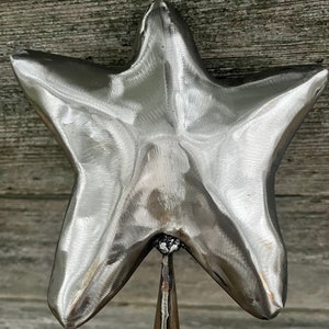 Christmas Star Tree Topper, Rustic Steel Holiday Decor, Outdoor Winter ...