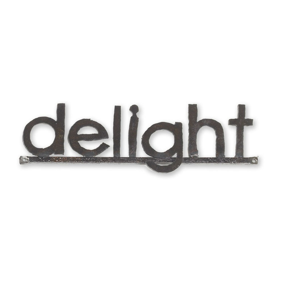 Wall Sign Delight Sign Decorative Metal Word Sign - Etsy