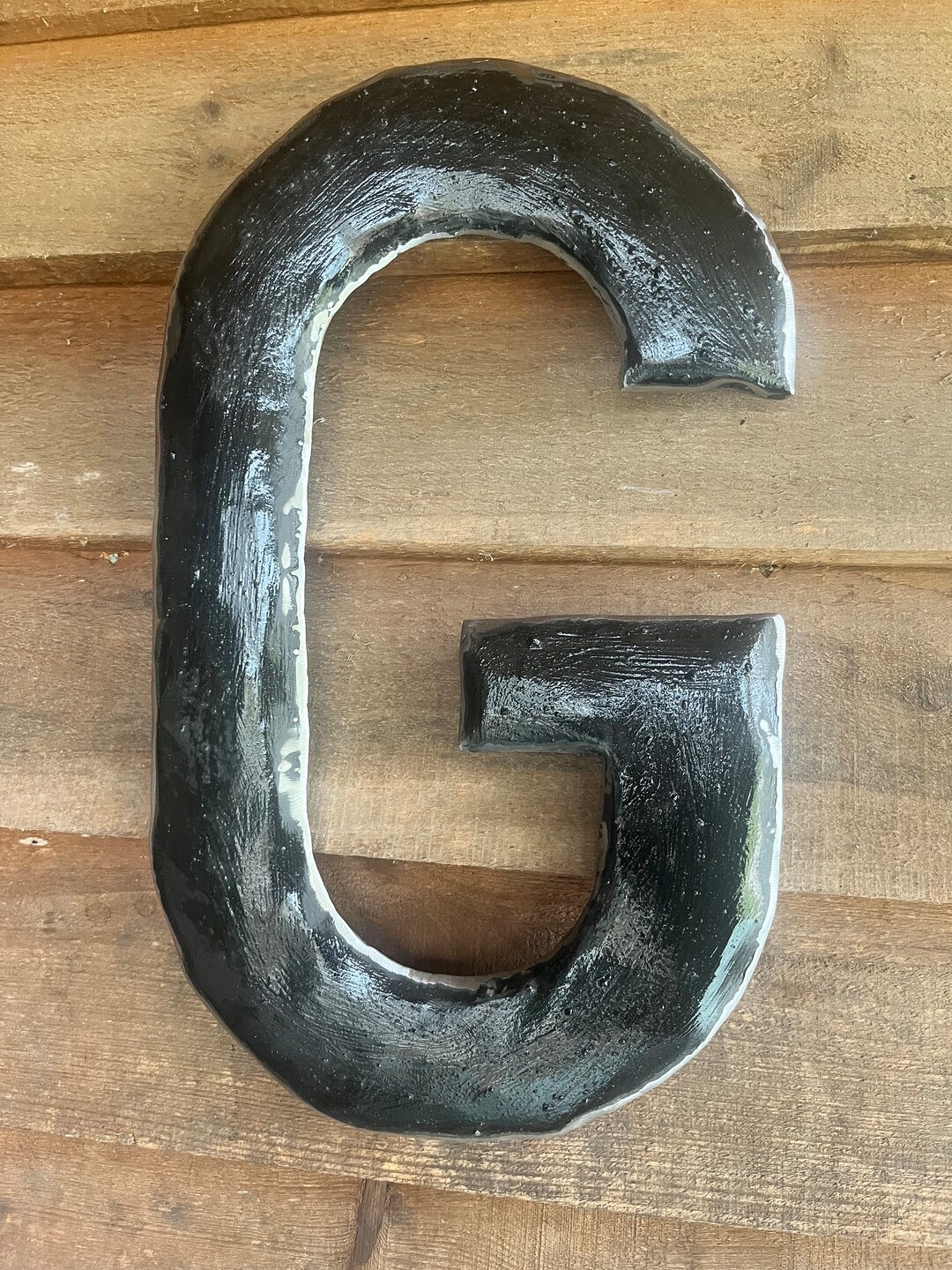 Large Metal Letters Wall Mounted Initial - Etsy