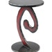 End Table Reclaimed Swirl Metal Tall Side Table - Etsy