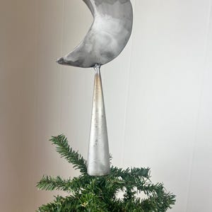 Tree Topper Crescent Moon Rustic Steel Christmas Decor - Etsy