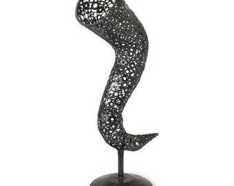 Large Rustic Exterior Reed Wave Flow Abstract Modern Simplistic Metal ...