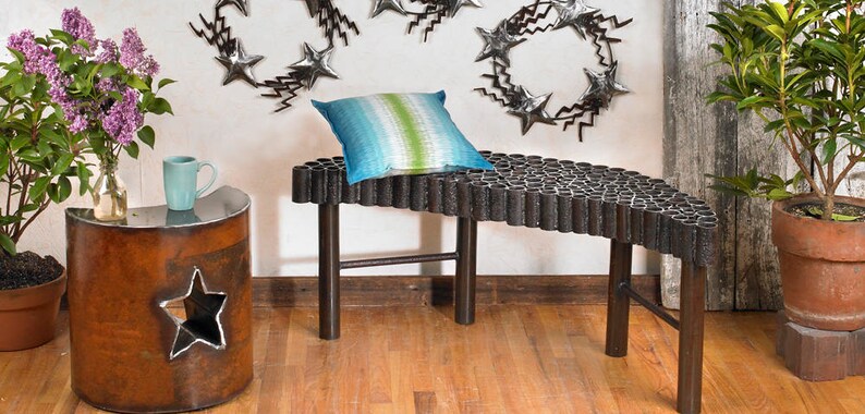 Garden Bench Crescent Moon Outdoor Seating - Etsy