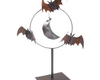 Metal Sculpture Bat - Etsy