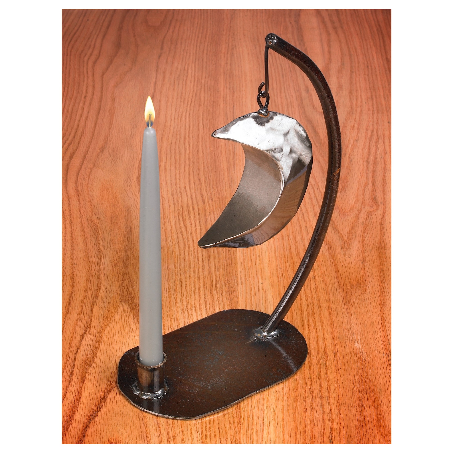Candlestick Crescent Moon Candle Holder Metal Taper - Etsy
