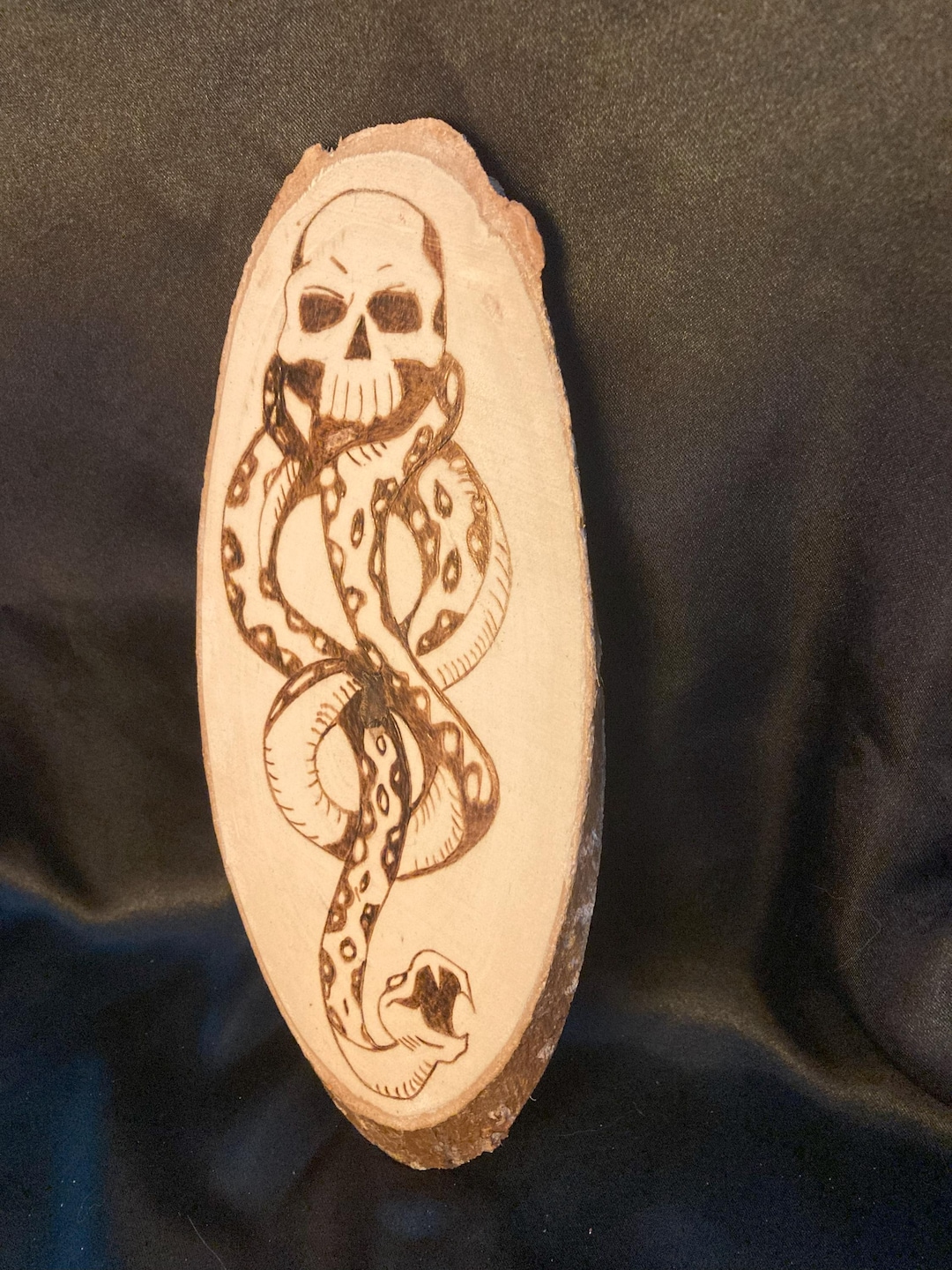 Harry Potter Death Eater Dark Mark, Wood Burning Pyrography, Handmade ...