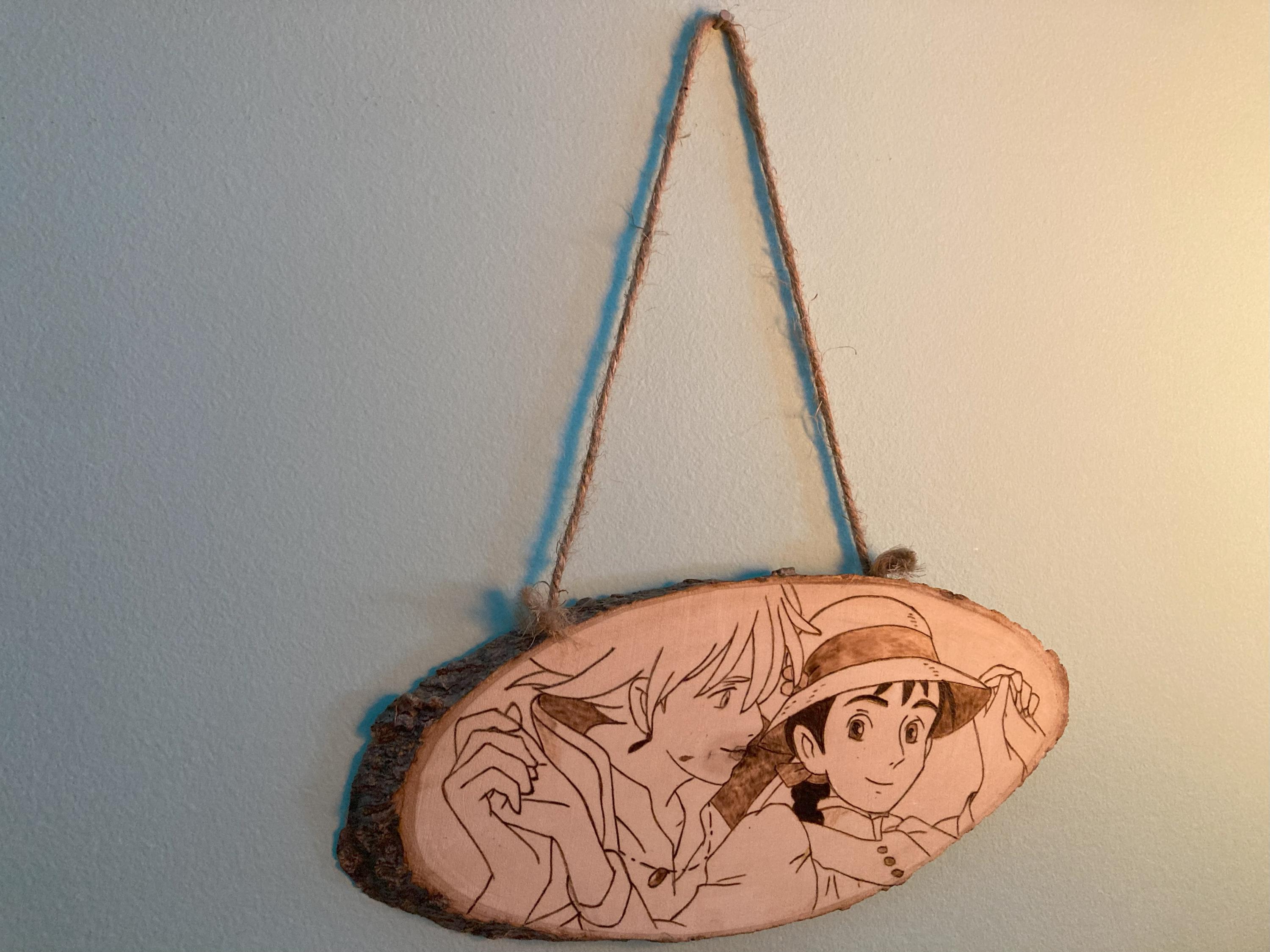 Howl's Moving Castle Sophie Wood Burned Hand Made Art, Studio Ghibli ...