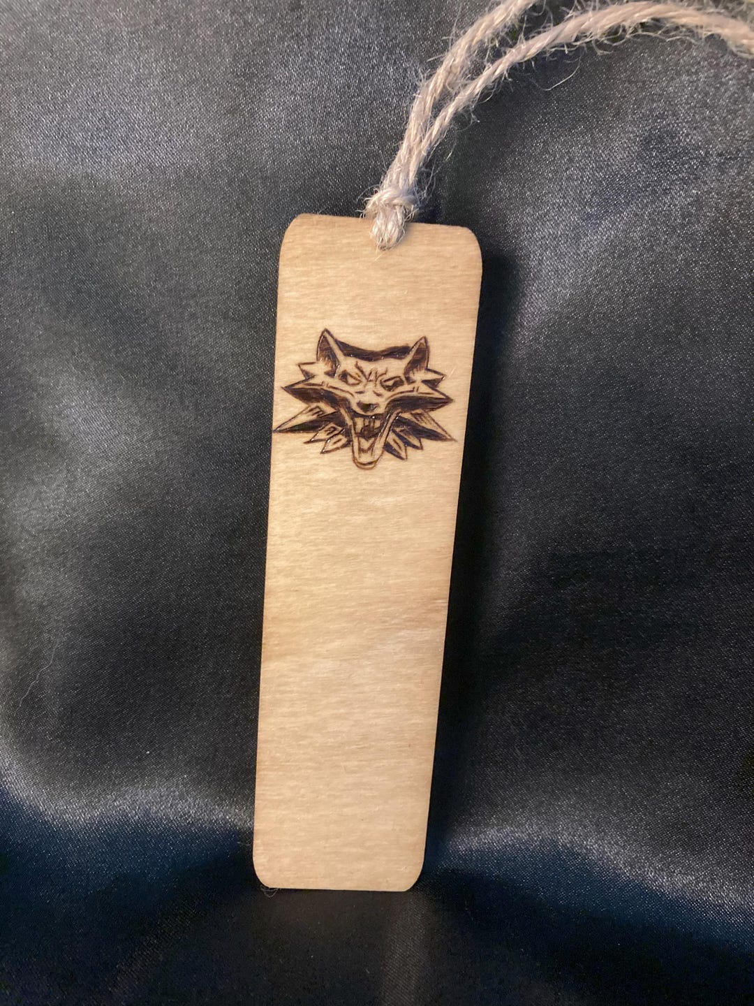 Witcher Bookmark, School of the Wolf, Pyrography Handmade Wood Burning ...
