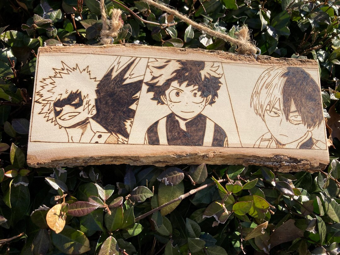 My Hero Academia Character Panel, Pyrography, Wood Burning, Bakugo ...