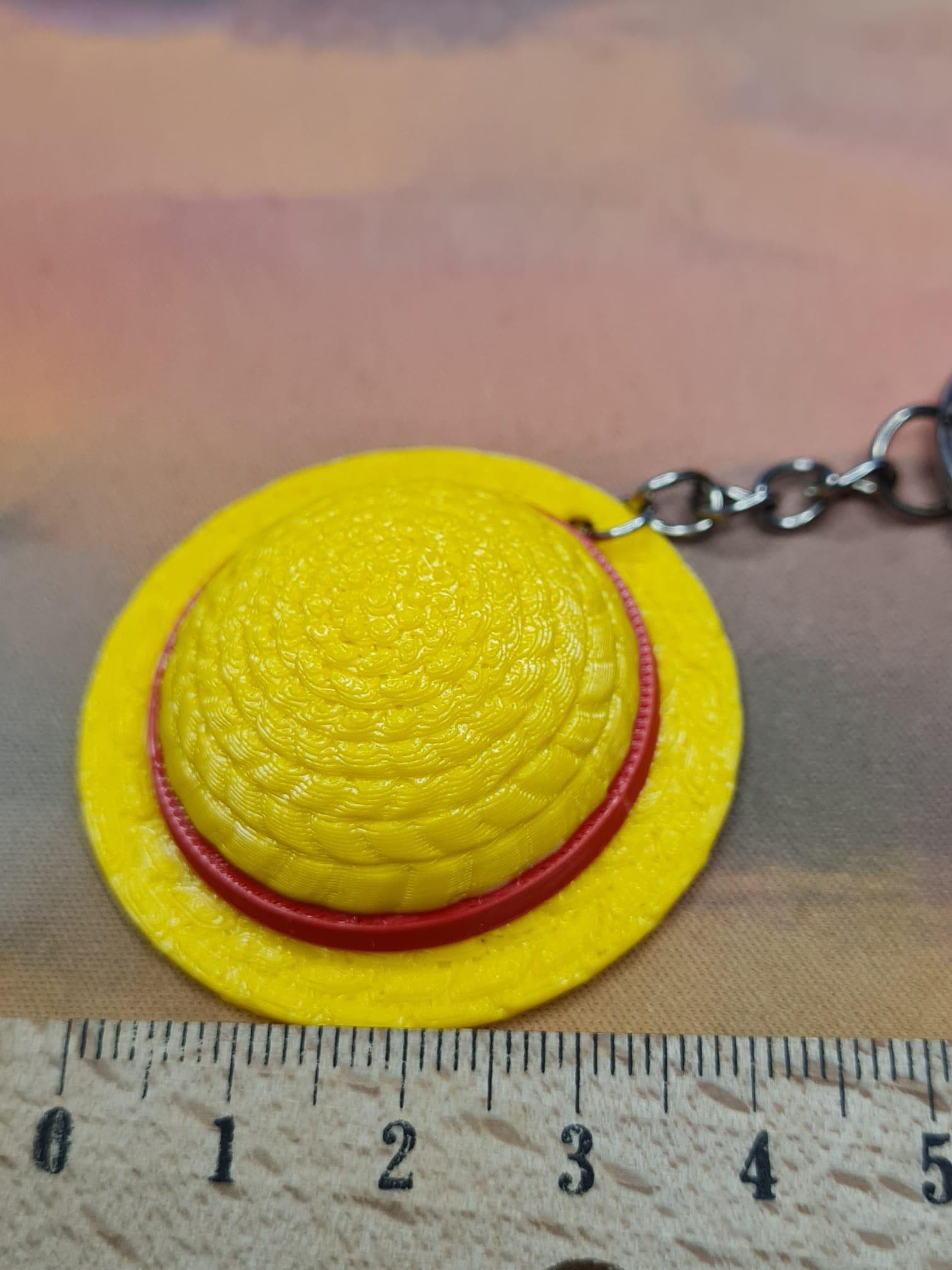 3D Printed Straw Hat Keychain | Monkey D. Luffy Keyring | Anime Fan ...