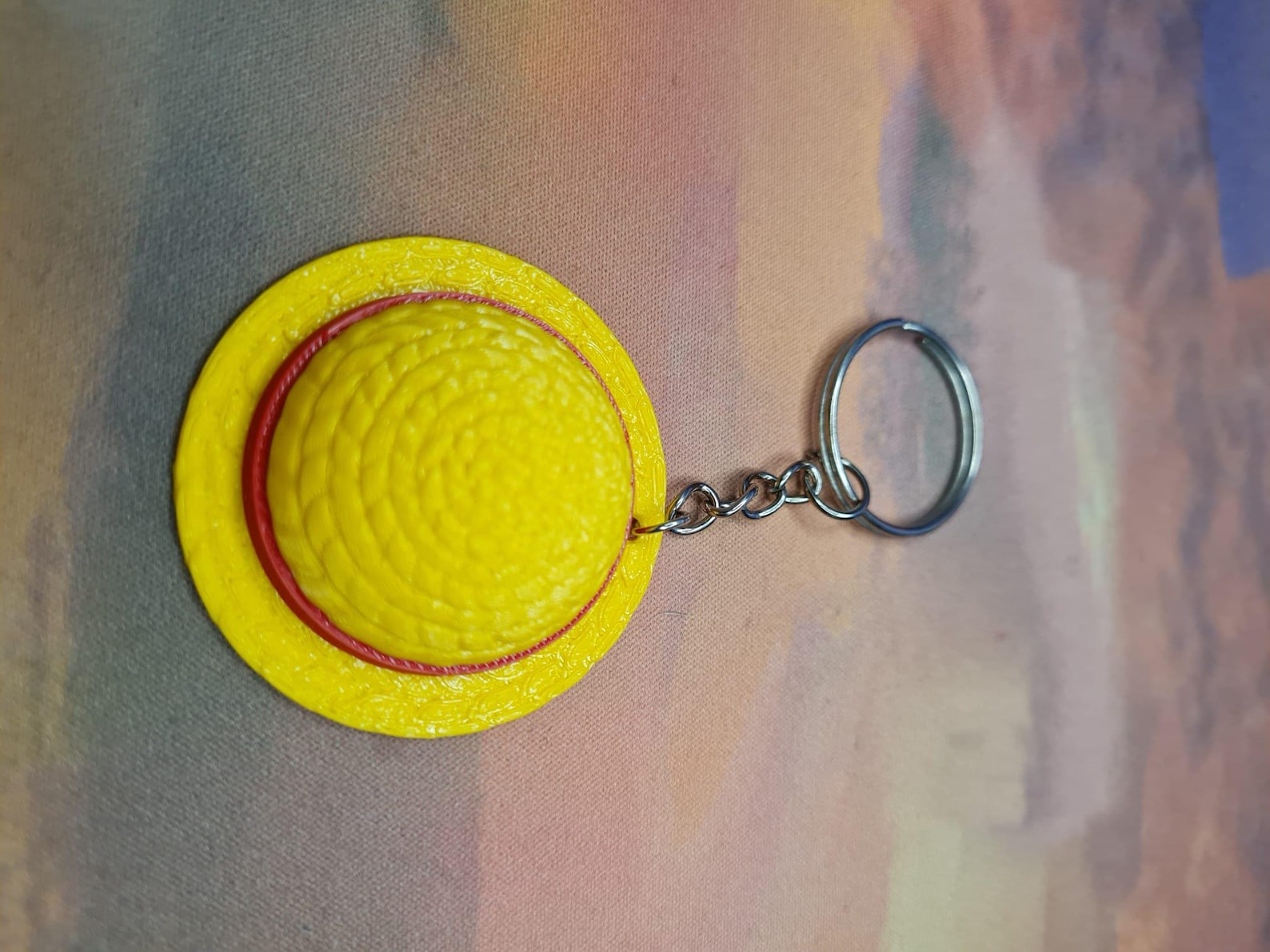3D Printed Straw Hat Keychain | Monkey D. Luffy Keyring | Anime Fan ...