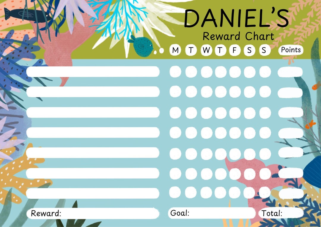 Personalised Sealife Reward Chart - Etsy