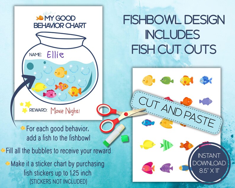 Good Behavior Sticker Chart | Kids Incentive Chart | Printable Behavior ...