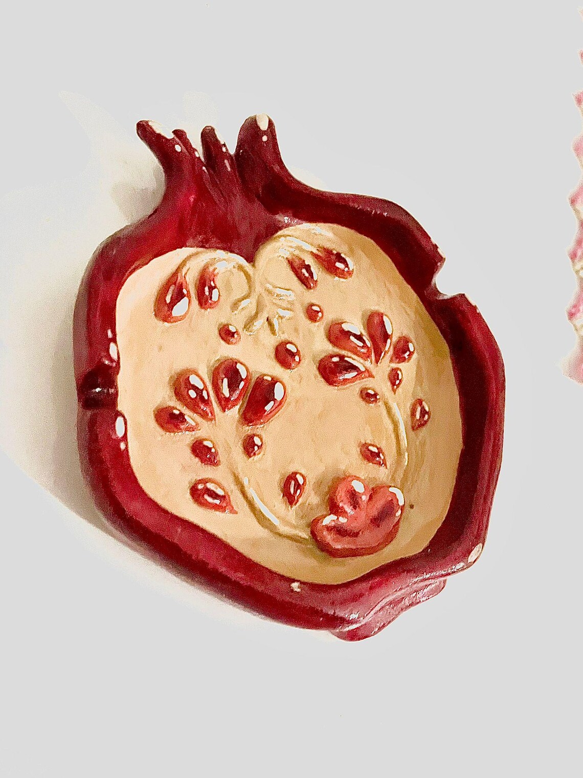 Custom Clay Ashtray, Handmade Clay Ashtray, Air Dry Clay, Pomegranate ...