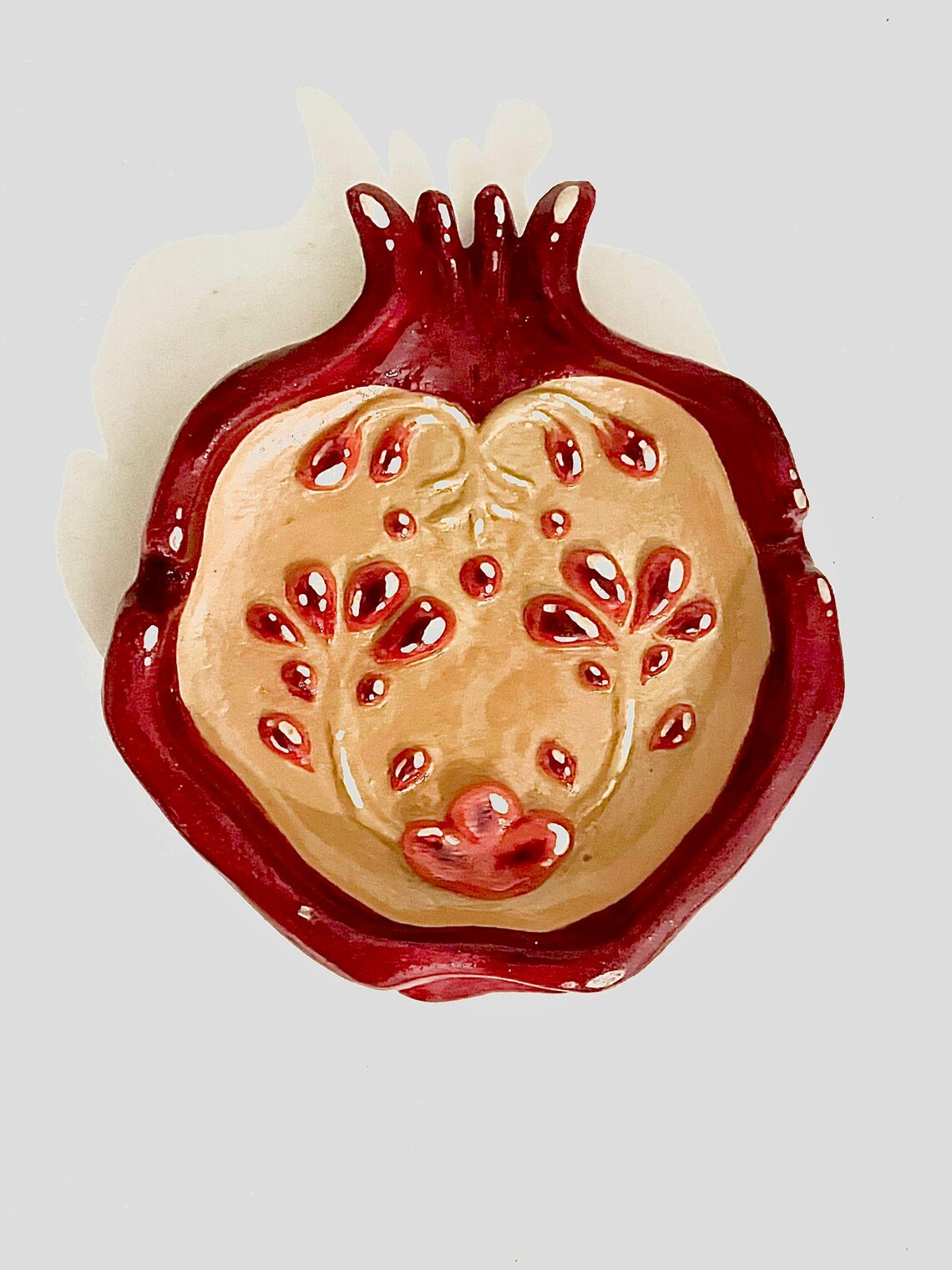 Custom Clay Ashtray, Handmade Clay Ashtray, Air Dry Clay, Pomegranate ...