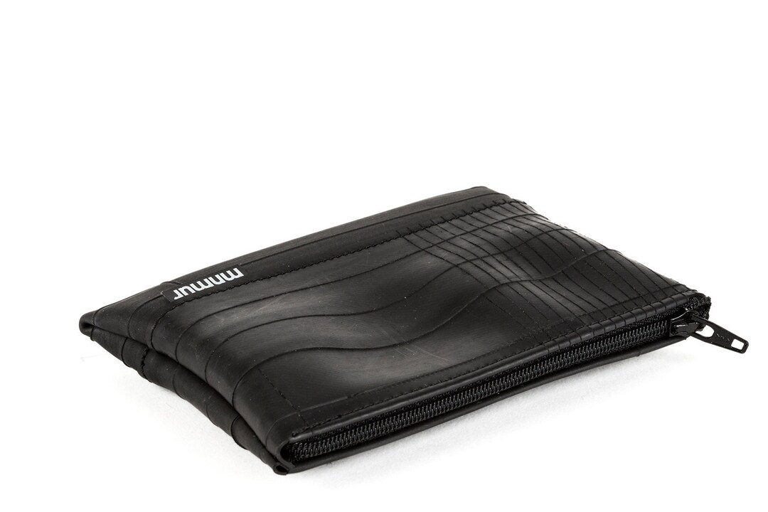 Recycled Inner Tube Pouch With Black Zipper. Vegan Coin Purse Handmade ...