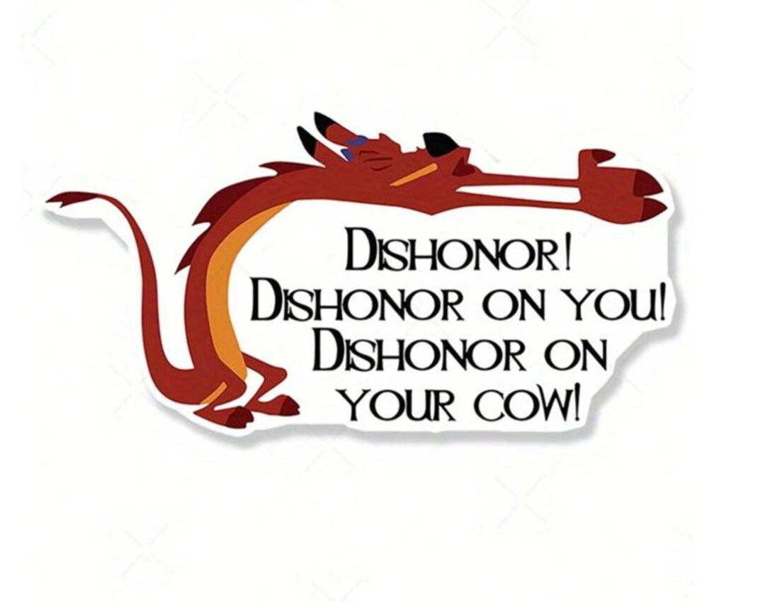 Mushu Sticker | Disney’s Mulan Waterproof Vinyl Decal for Car, Laptop ...