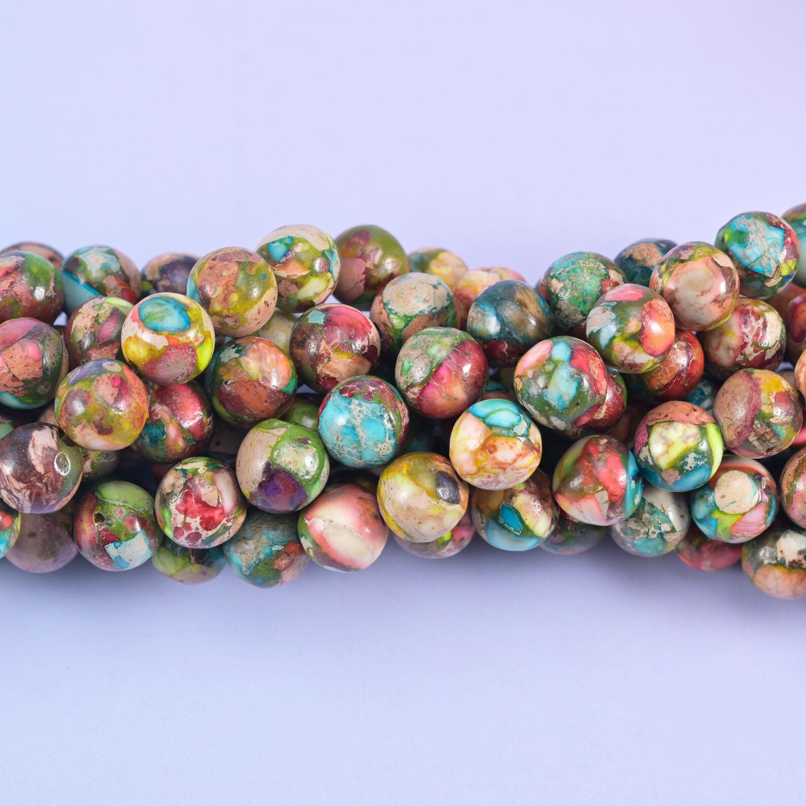 Sea Sediment Jasper Smooth Round Beads: Available in Multiple Size, 15 ...