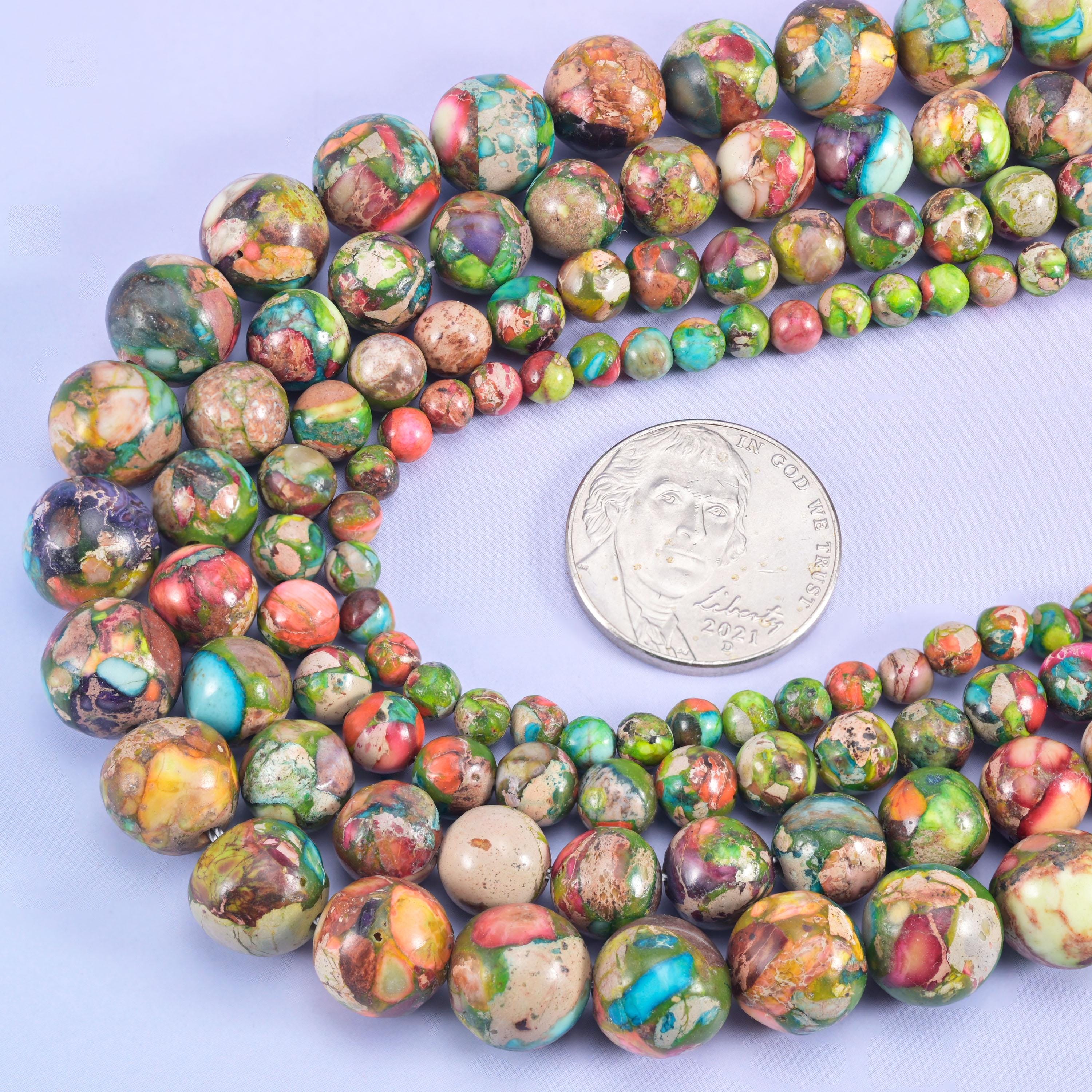 Sea Sediment Jasper Smooth Round Beads: Available in Multiple Size, 15 ...