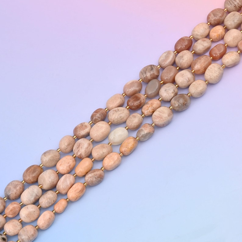 Sunstone Oval Beads Size 10-17mm Jewelry Making 15.5 Inch Strand - Etsy