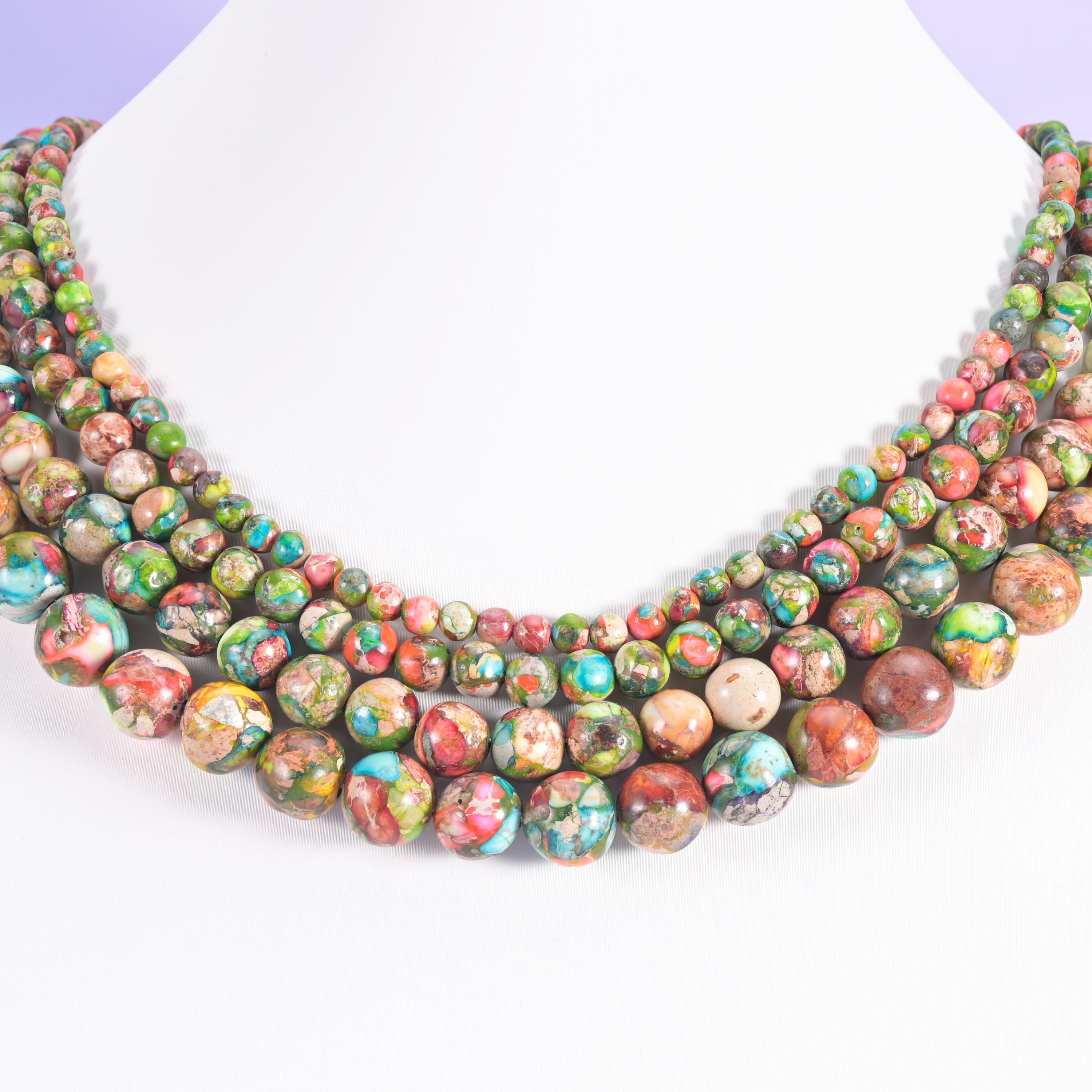 Sea Sediment Jasper Smooth Round Beads: Available in Multiple Size, 15 ...
