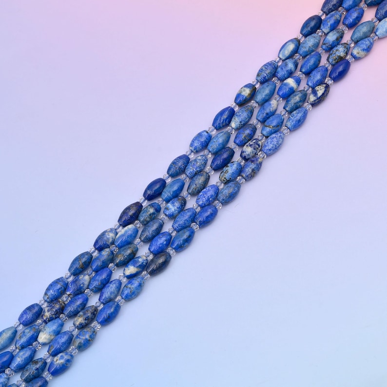 Natural Lapis Lazuli Smooth Barrel Gemstone Beads, Size 13x8mm Barrel ...