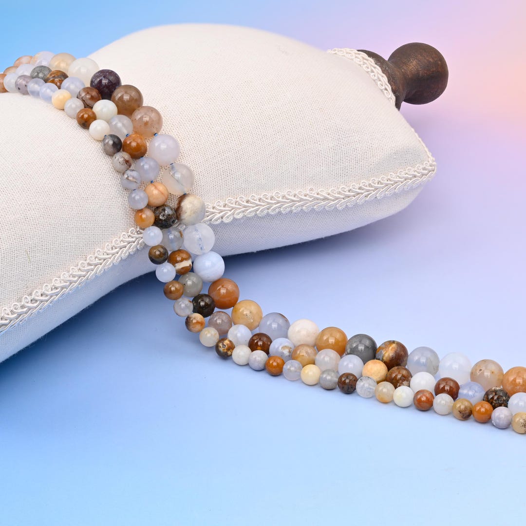 Multi-color Chalcedony Smooth Round Beads Size 6mm 8mm 10mm 15.5 Inch ...