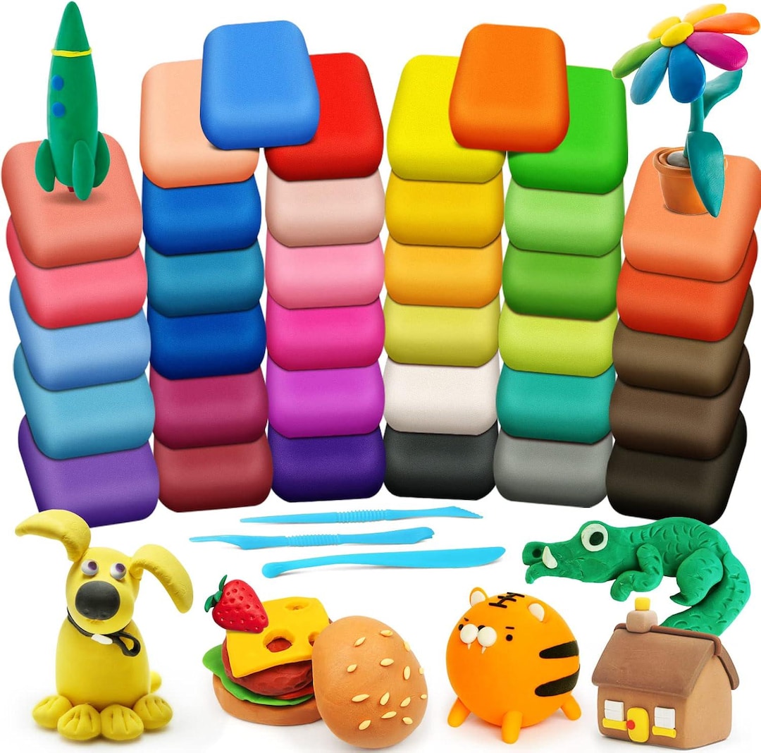 36 Color Modeling Clay Kit: Soft & Ultra Light, Kids' Craft Gift - Etsy