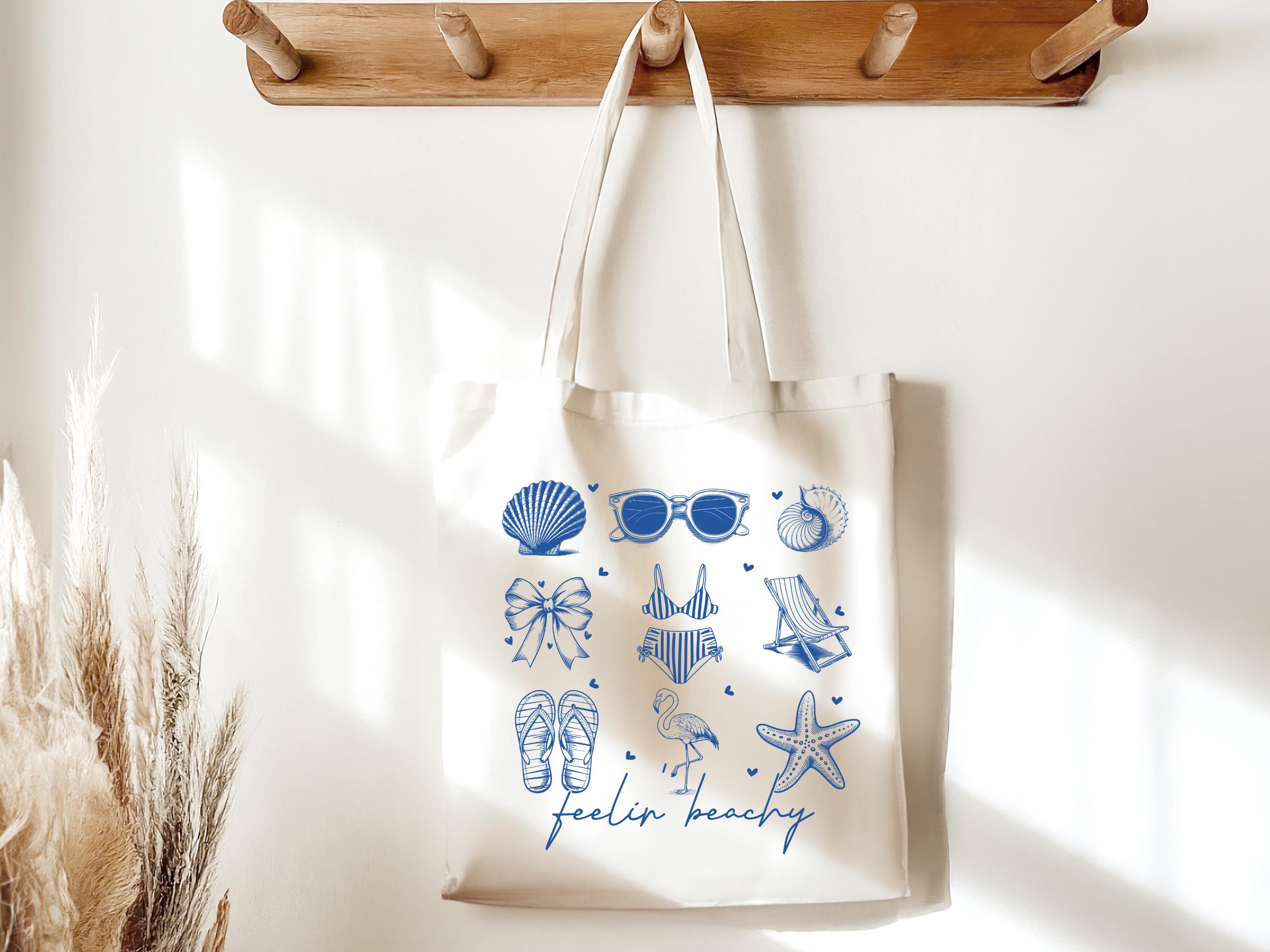 Feeling Beach Bag, Summer Vacation Bag, Coastline Tote Bag, Girl Trip ...