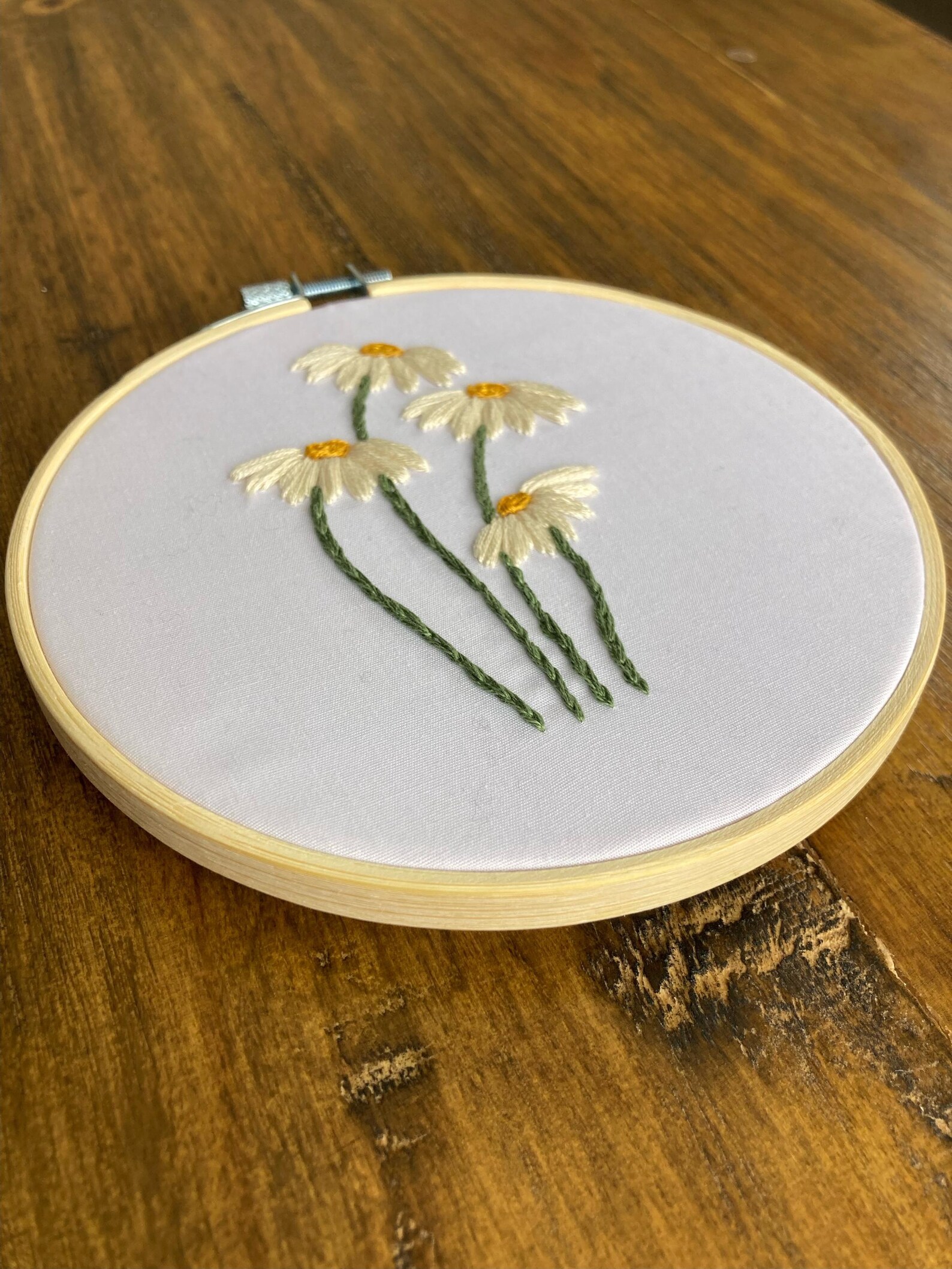 Custom Embroidered Flower Hoop | Wall Decor | Daisy - Etsy