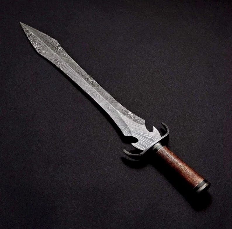 20'' Custom Handmade Damascus Steel Gladiator-inspired Handmade Viking ...