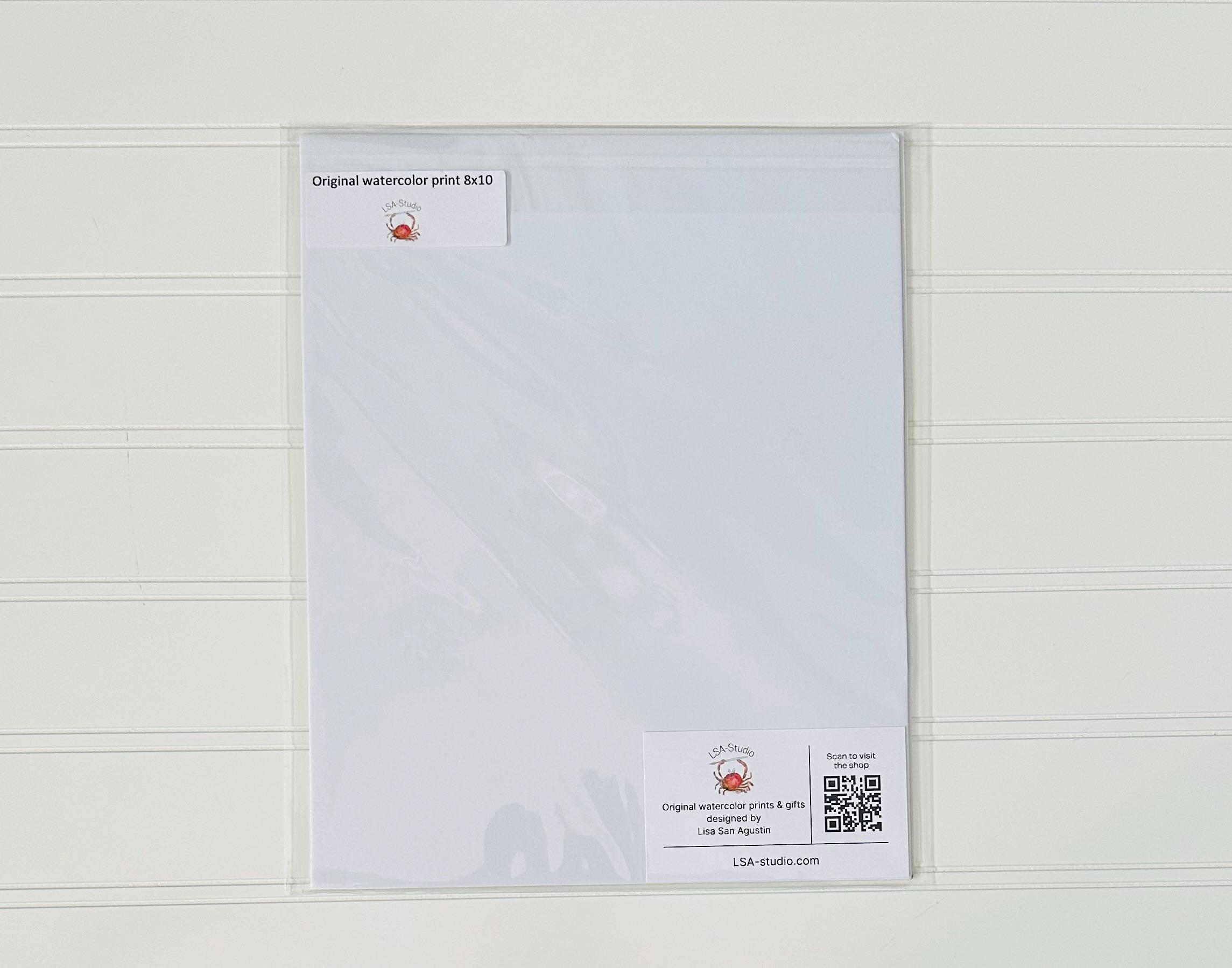 Watercolor Illustrated 8x10 Light Blue Life Vest Art Print - Etsy