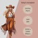 Boho Cowgirl Clipart Set: Western Rodeo Graphics (digital Download) - Etsy