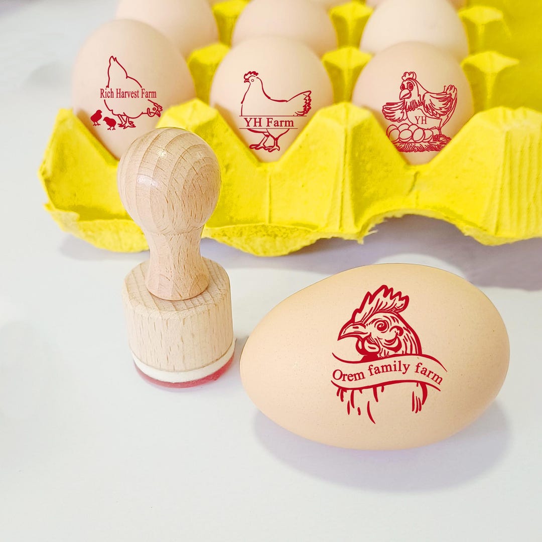 Personalized Egg Stamp: Custom Farm Fresh Egg Stamper - Etsy