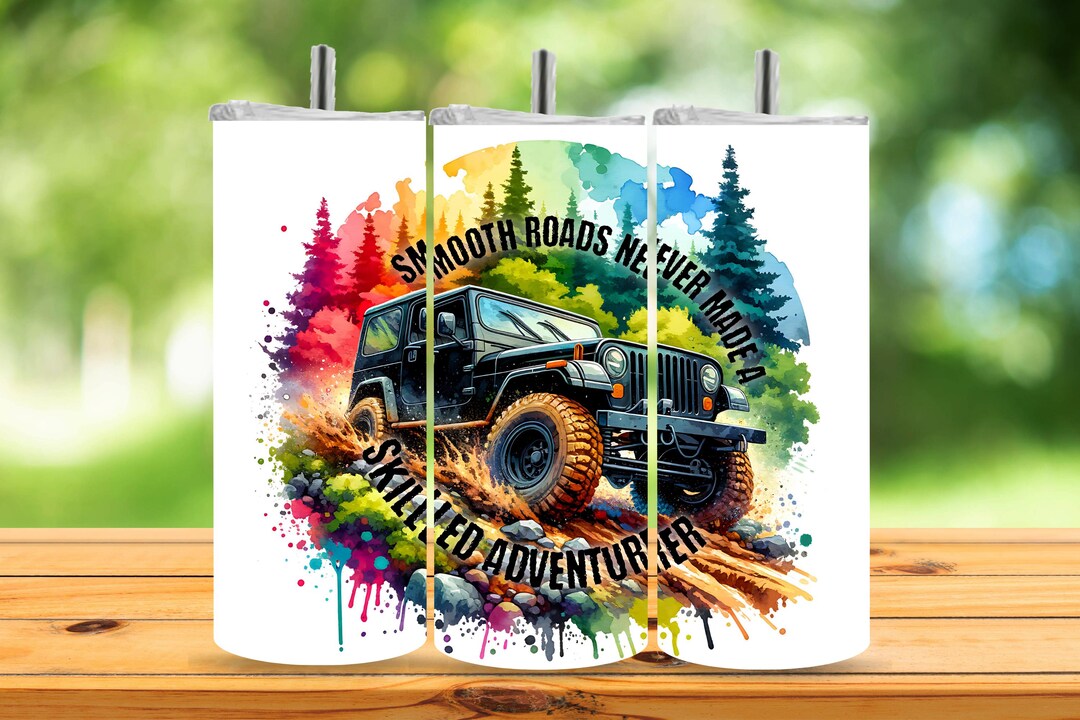 Off-road 4x4 Life Sublimation Design | 20oz Skinny Tumbler PNG Skilled ...
