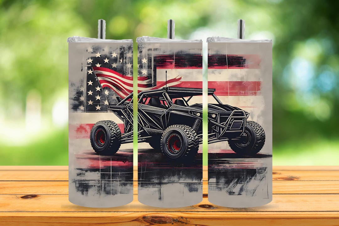 Patriotic UTV Tumbler Wrap: Grunge American Flag Design (PNG Digital ...