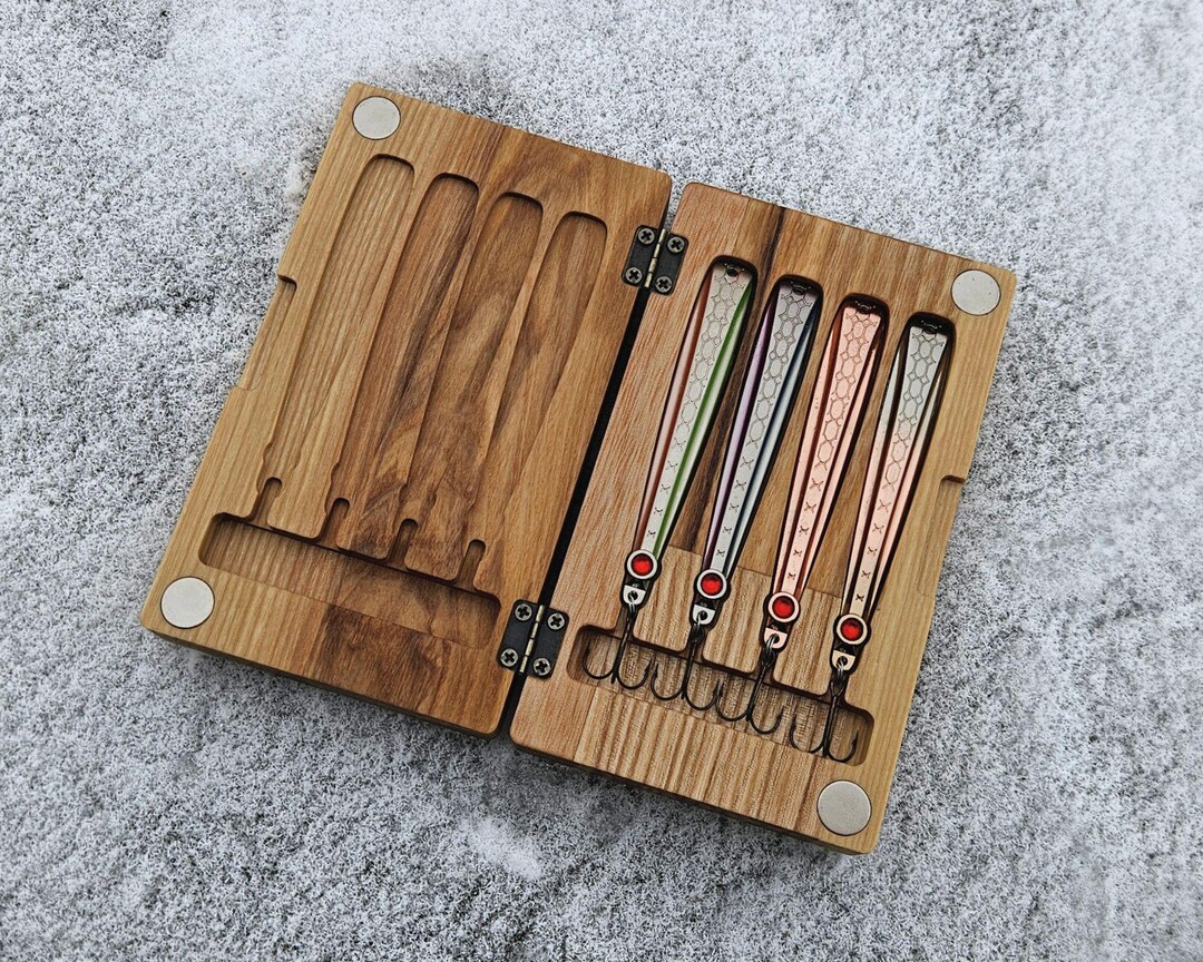 Personalized Ice Fishing Gift Set – Custom Engraved Wooden Box With ...