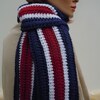 Football Team Inspired Sports Scarf, Blue Lime Green Lighter Gray Scarf ...
