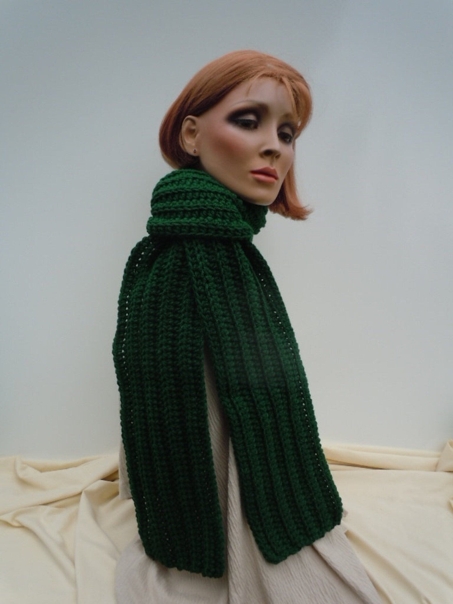 Dark Green Scarf Hunter Green Scarf Christmas Green Scarf | Etsy