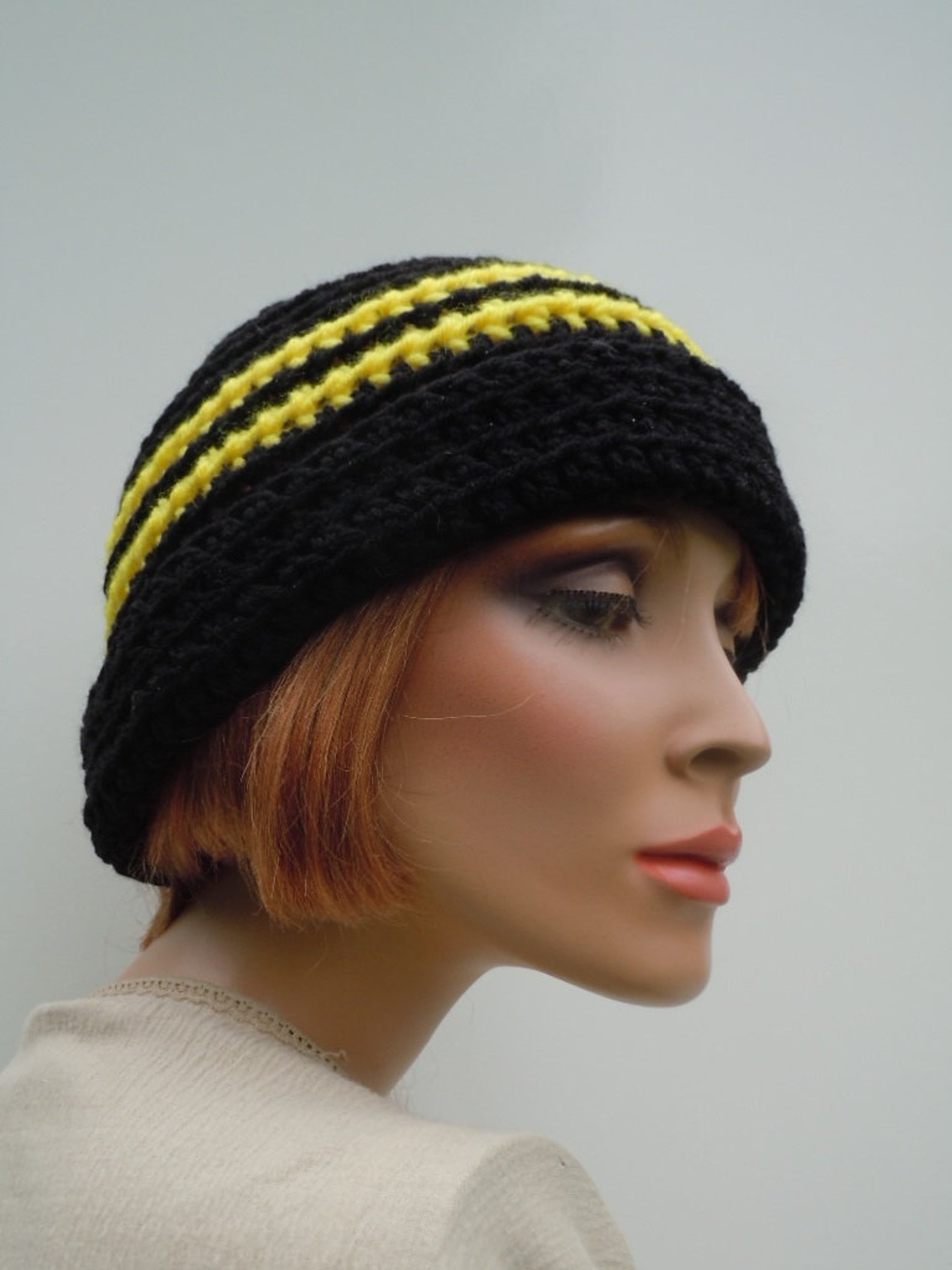 Ponytail Hat Messy Bun Hat Bumble Bee Hat Hat for Long - Etsy